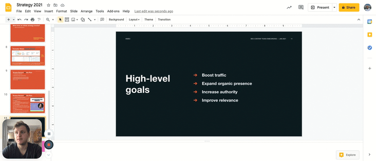 How to record a Google Slides presentation
